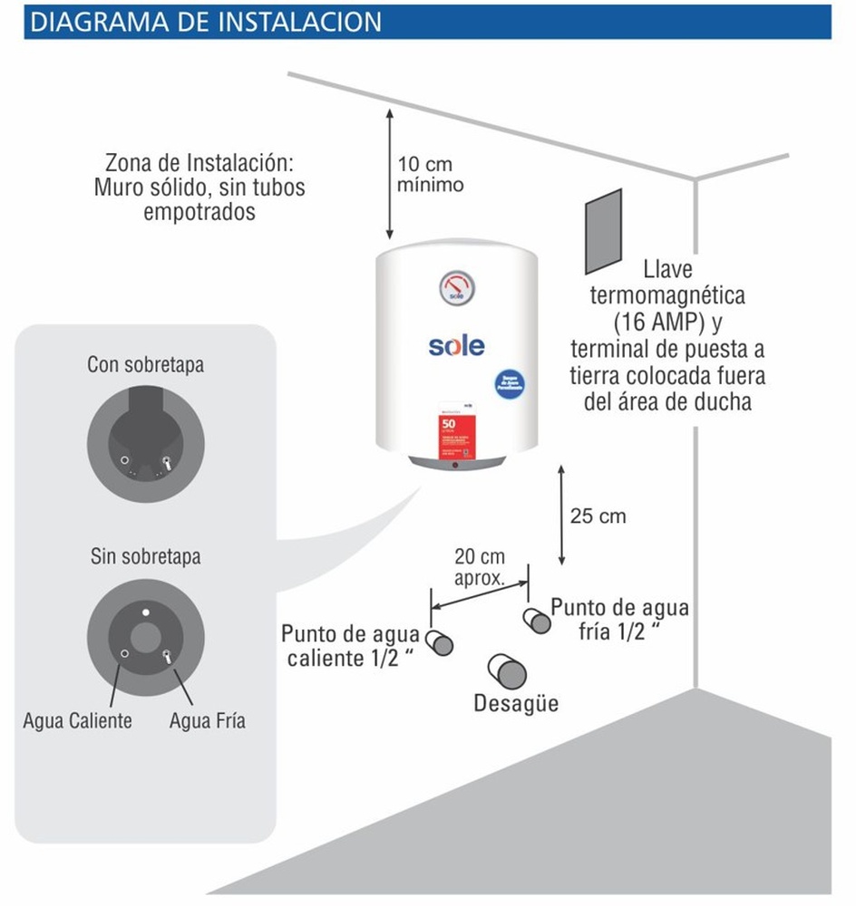 TERMA ELÉCTRICA 50 LT SOLE SOLTEE50