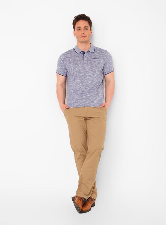 Ripley - POLO MANGA CORTA ALGODÓN HOMBRE CACHAREL ALOMBO