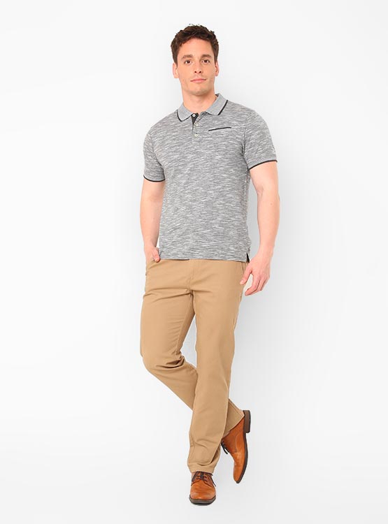 Ripley - POLO MANGA CORTA ALGODÓN HOMBRE CACHAREL ALOMBO
