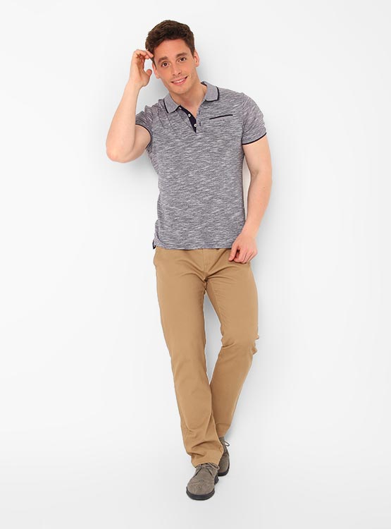 Ripley - POLO MANGA CORTA ALGODÓN HOMBRE CACHAREL ALOMBO