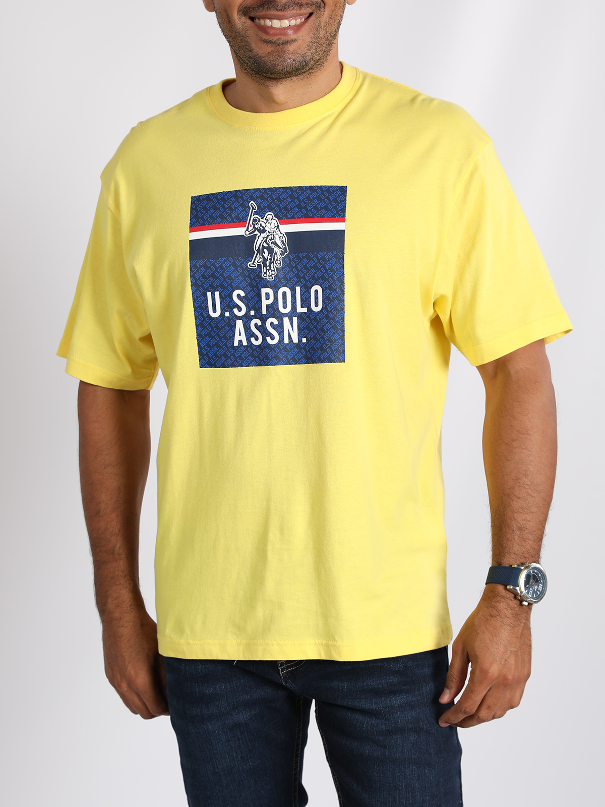 Ripley - POLO MANGA CORTA ALGODÓN HOMBRE US POLO AMARILLO USLTM-52-9098 ...
