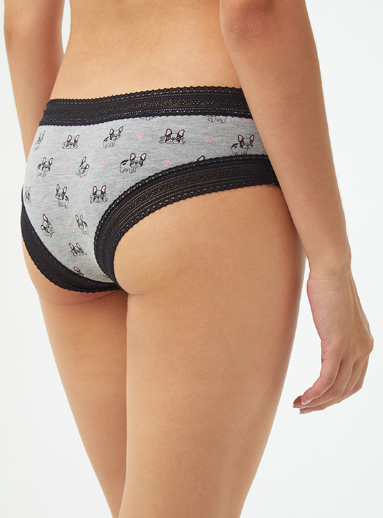 Ripley - CALZÓN ALGODÓN MUJER INDEX HI CUT PINK CHEEKY PERRITOS
