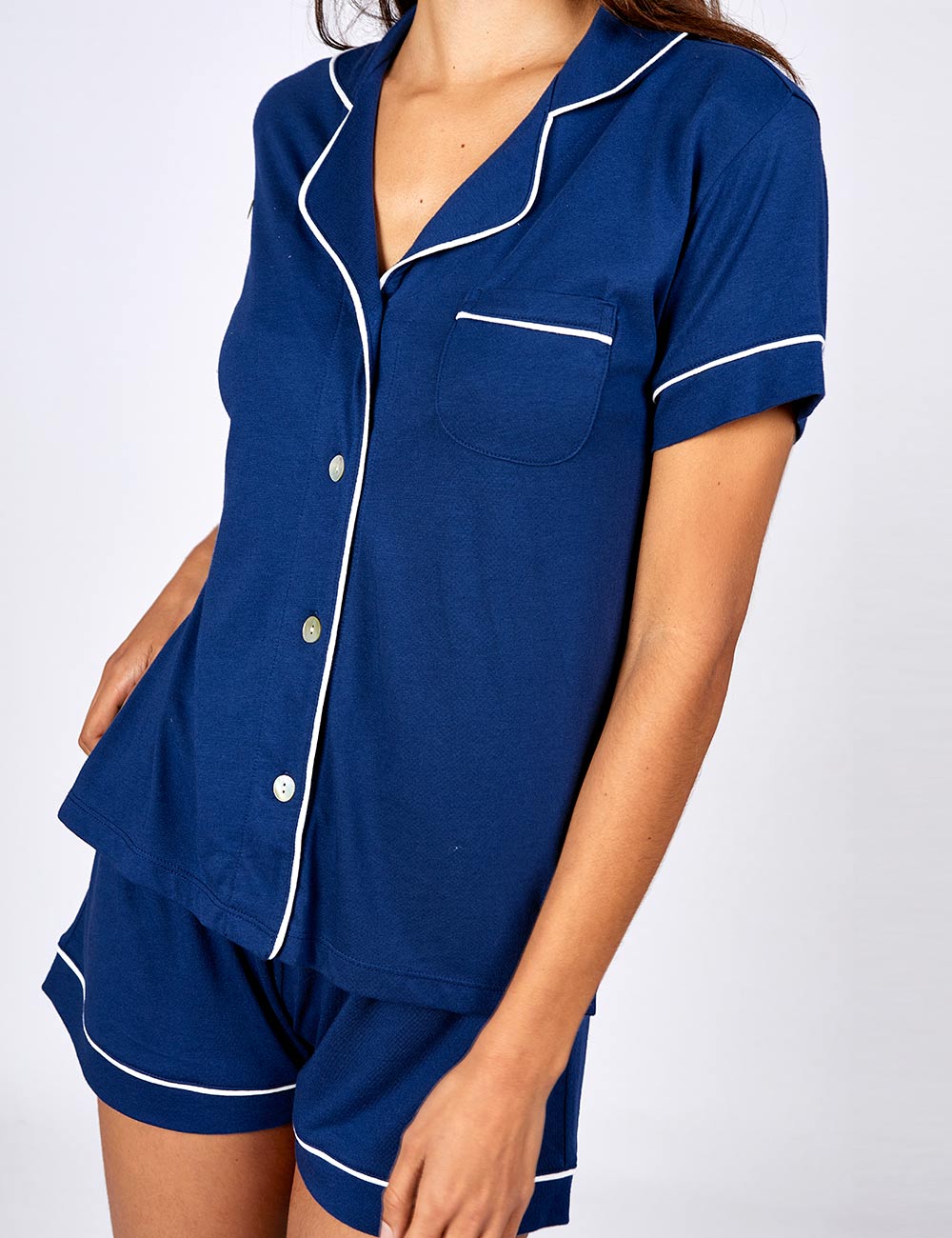 Ripley - PIJAMA MUJER IN BLOOM AZUL BOYFRIEND CORTO SAPPHIRE BLUE