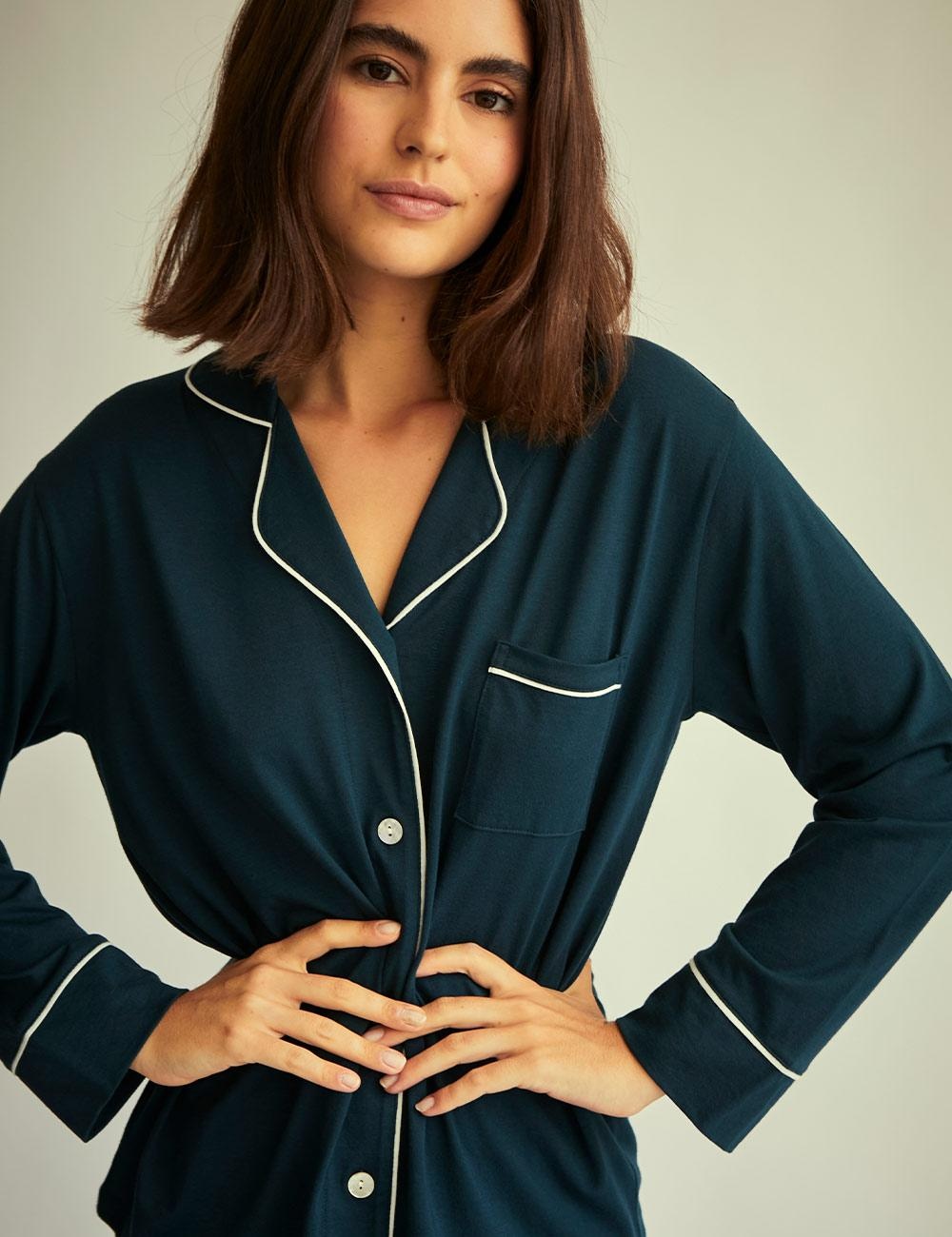 Ripley - PIJAMA MUJER IN BLOOM AZUL PJ BOYFRIEND