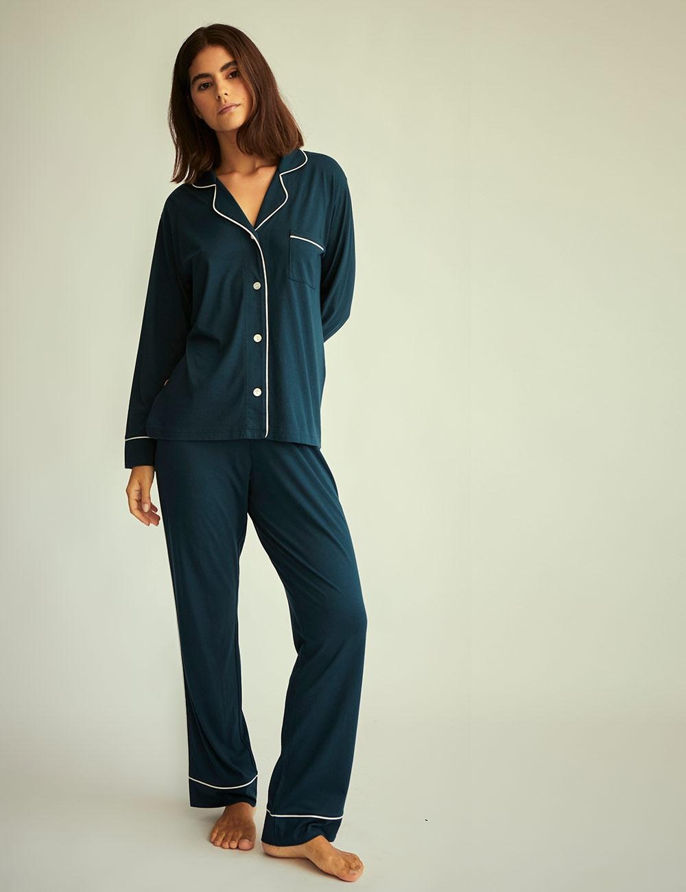 Ripley - PIJAMA MUJER IN BLOOM AZUL PJ BOYFRIEND