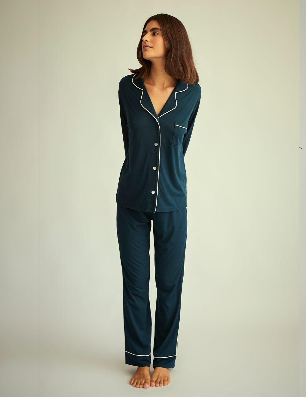 Ripley - PIJAMA MUJER IN BLOOM AZUL PJ BOYFRIEND