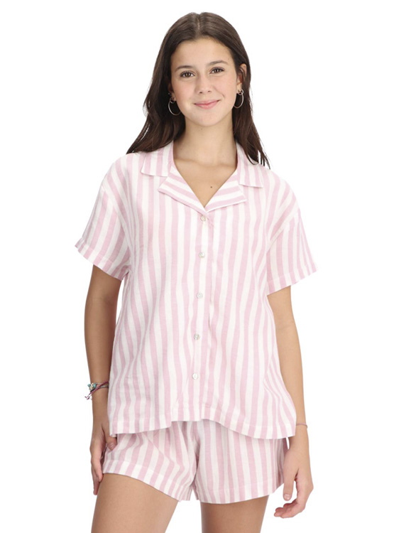 PIJAMA CORTO ALGODÓN MUJER CAFFARENA ROSADO 30897