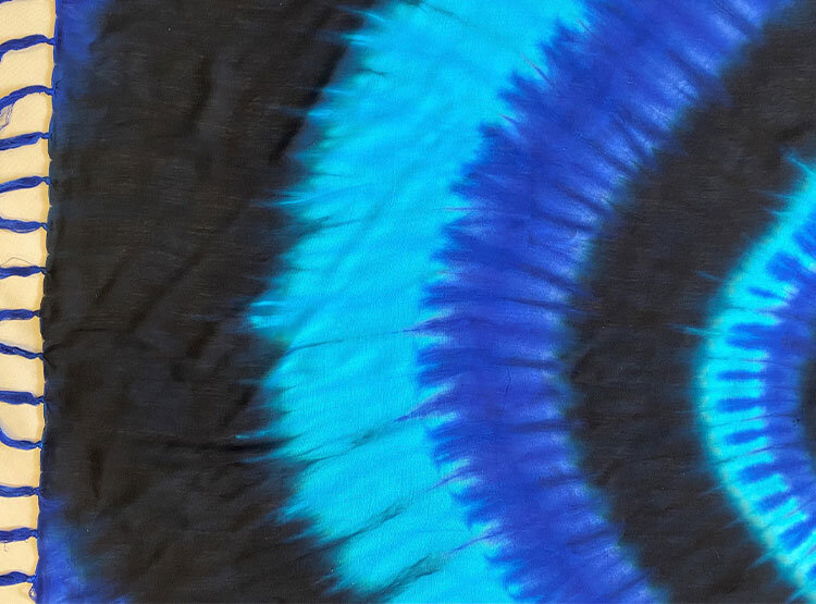 Ripley Pareo Mujer Bagus Azul Espiral Tie Dye
