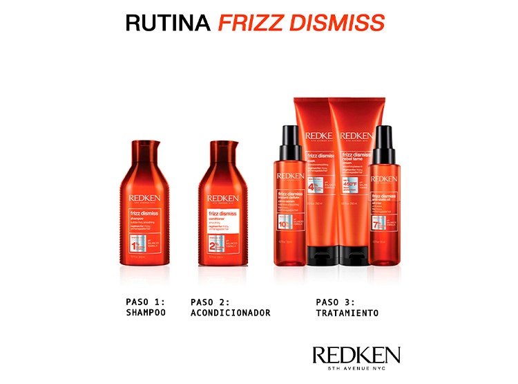 REDKEN SPRAY FRIZZ DISMISS SMOOTH FORCE PARA CABELLO CON FRIZZ