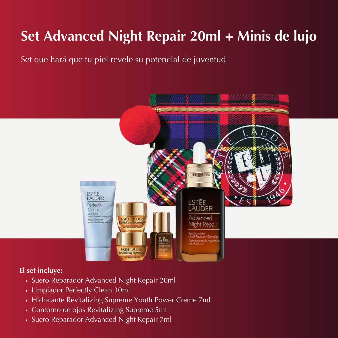 Ripley - SET ESTEE LAUDER ADVANCED NIGHT REPAIR 20ML + MINIS DE LUJO