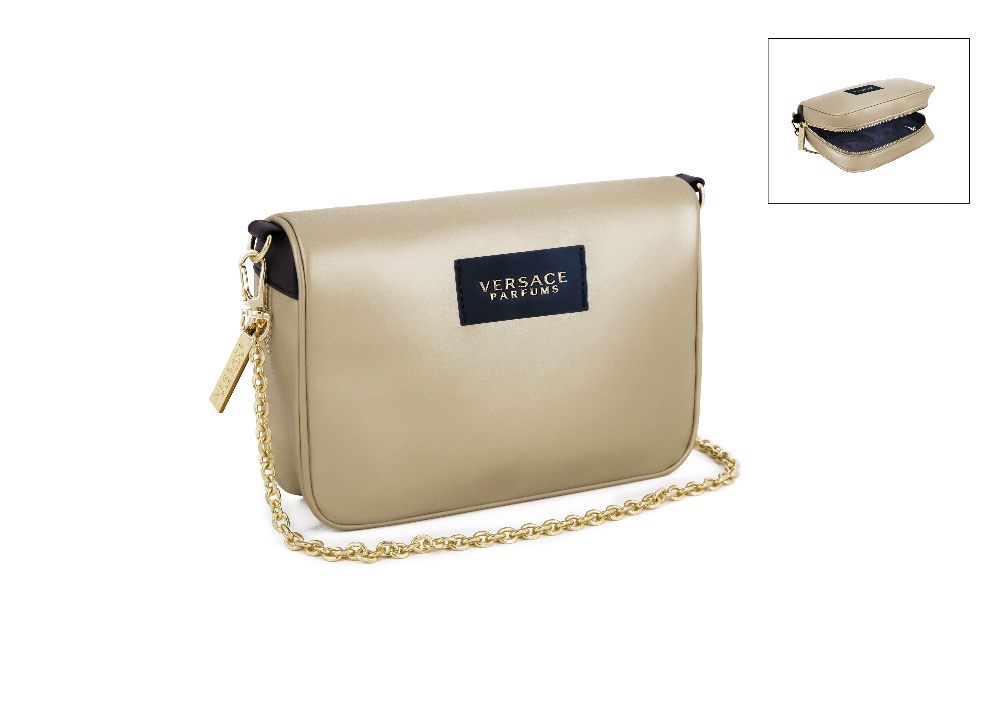 VERSACE SHINY GOLD POUCH