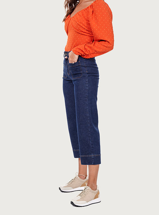 Ripley - JEANS MUJER MENTHA Y CHOCOLATE AZUL CORINA MAR