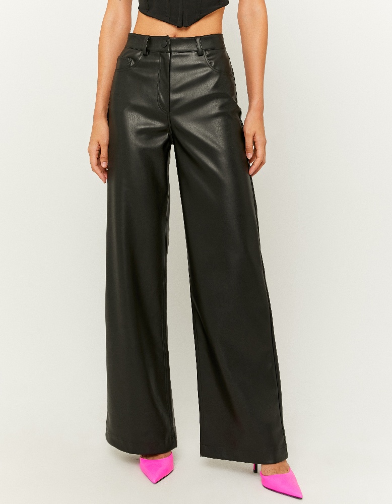 PANTALÓN FORMAL PALAZZO MUJER TALLY WEIJL NEGRO SPAPUWACKIE