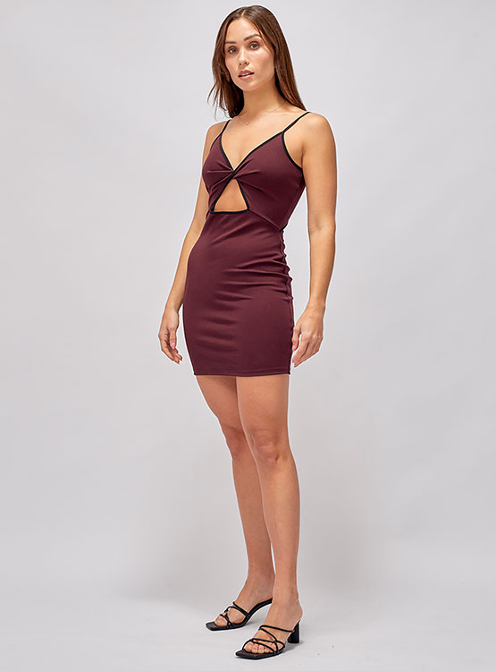 Ripley - VESTIDO MUJER MENTHA Y CHOCOLATE MARRÓN ESTEFANIA
