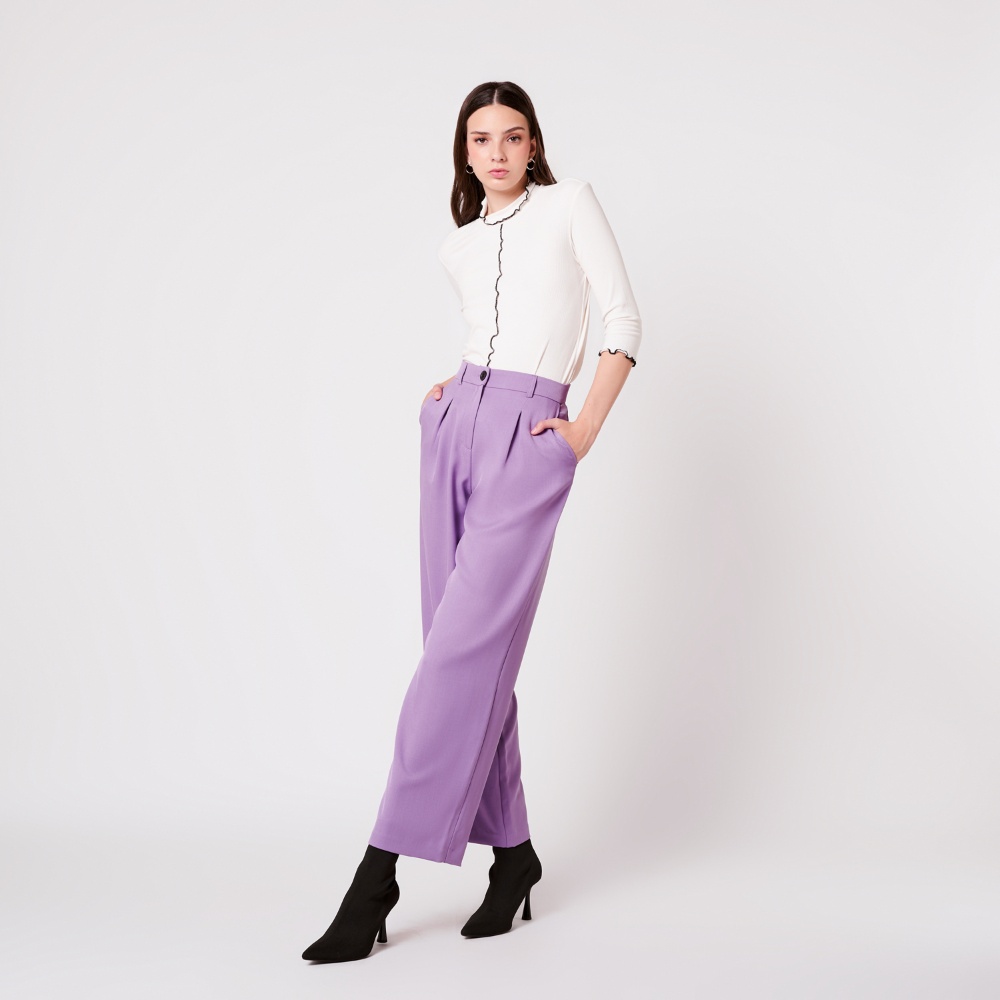 Ripley - PANTALÓN CASUAL PALAZZO MUJER MENTHA Y CHOCOLATE MORADO ROSANA