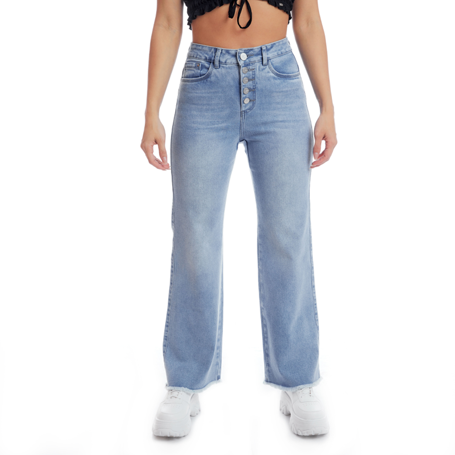 Ripley - JEAN BOTONES ESPÍRITU METAL JEANS PARA MUJER