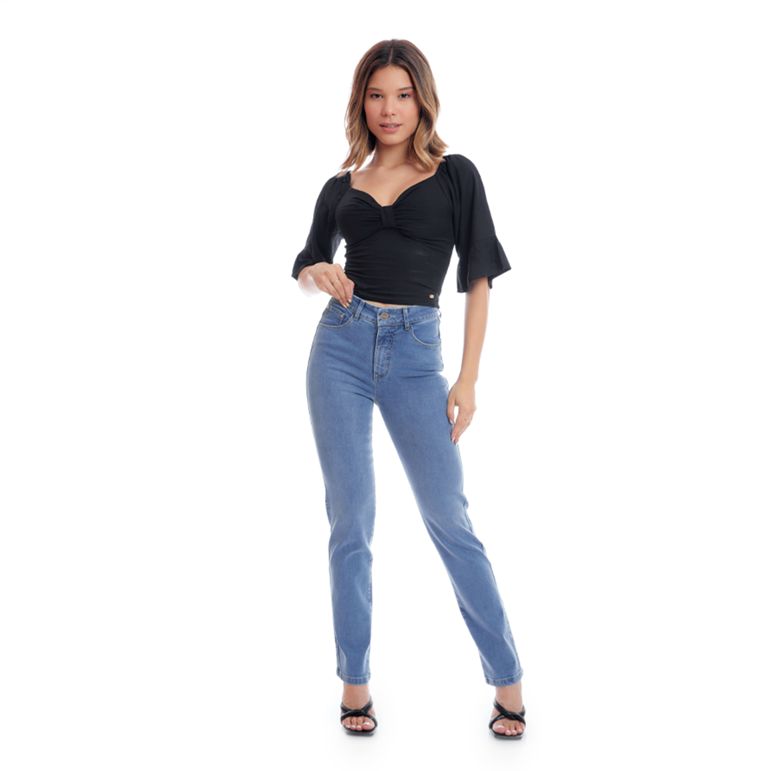 JEANS CINTURA TOBILLERO RECTO MUJER METAL JEANS BERTHA