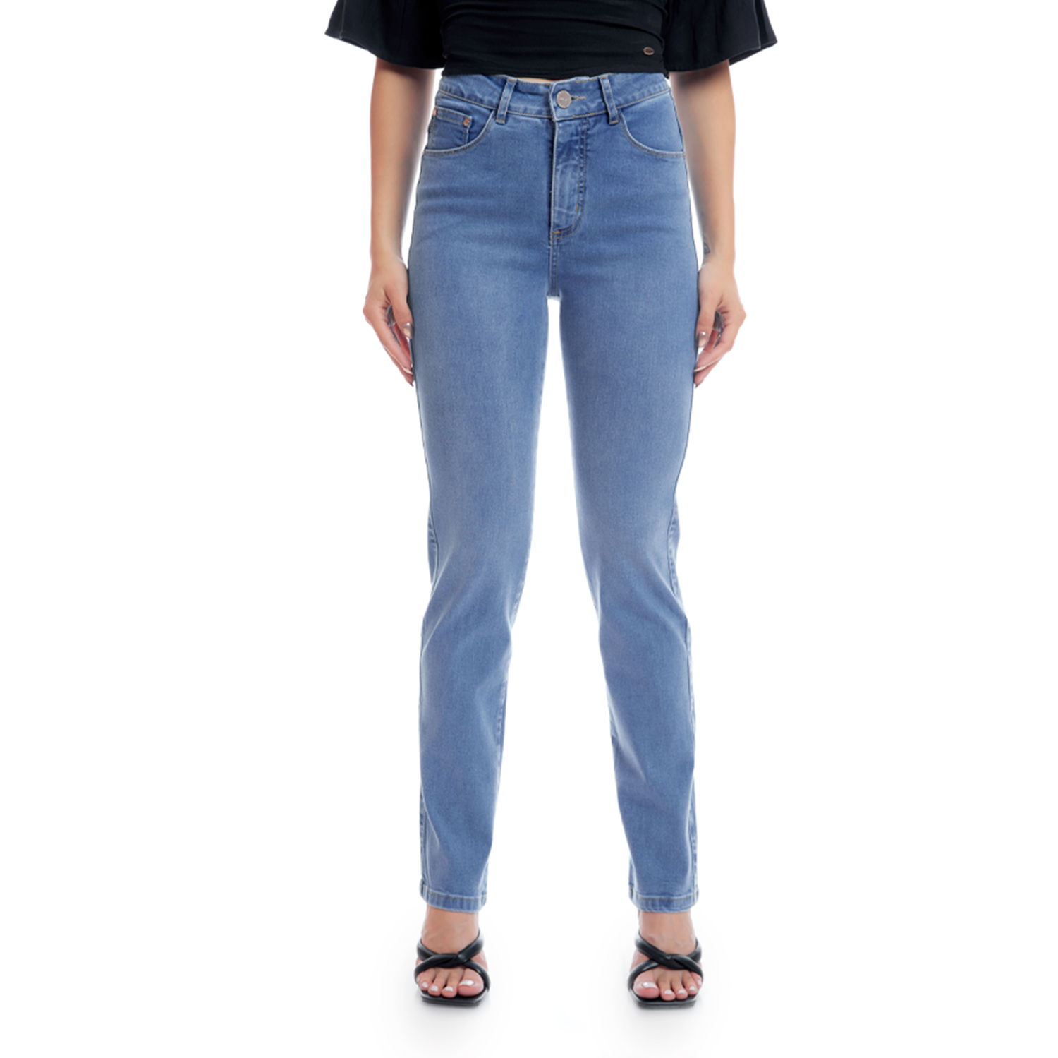 JEANS CINTURA TOBILLERO RECTO MUJER METAL JEANS BERTHA