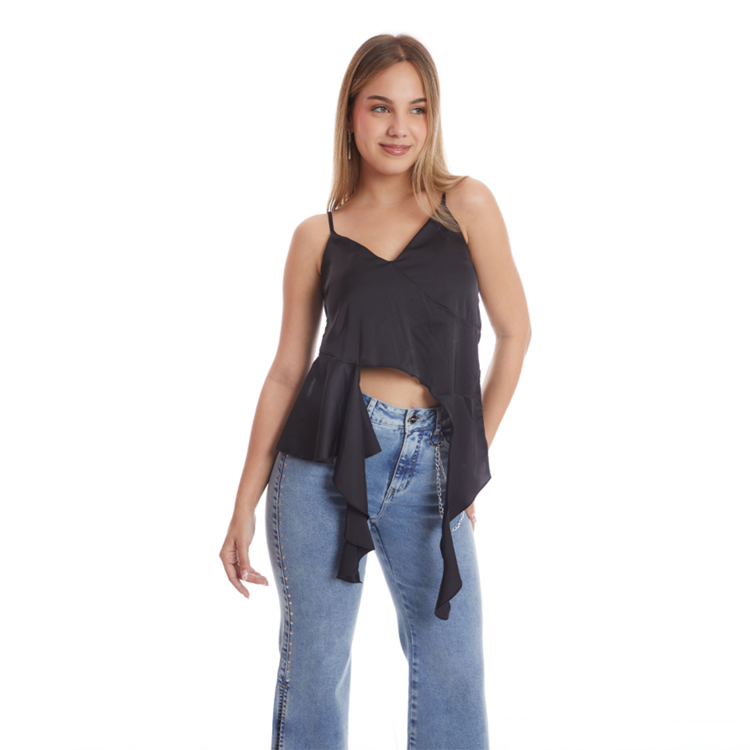 Ripley - BLUSA SIN MANGAS MUJER METAL JEANS ANDREA FIESTA