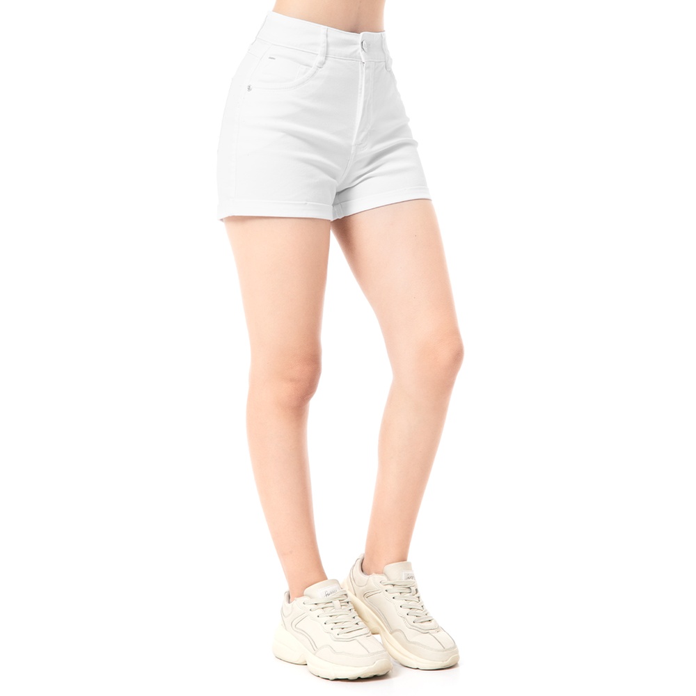SHORT ALGODÓN SLIM MUJER SQUEEZE BLANCO HOLISA