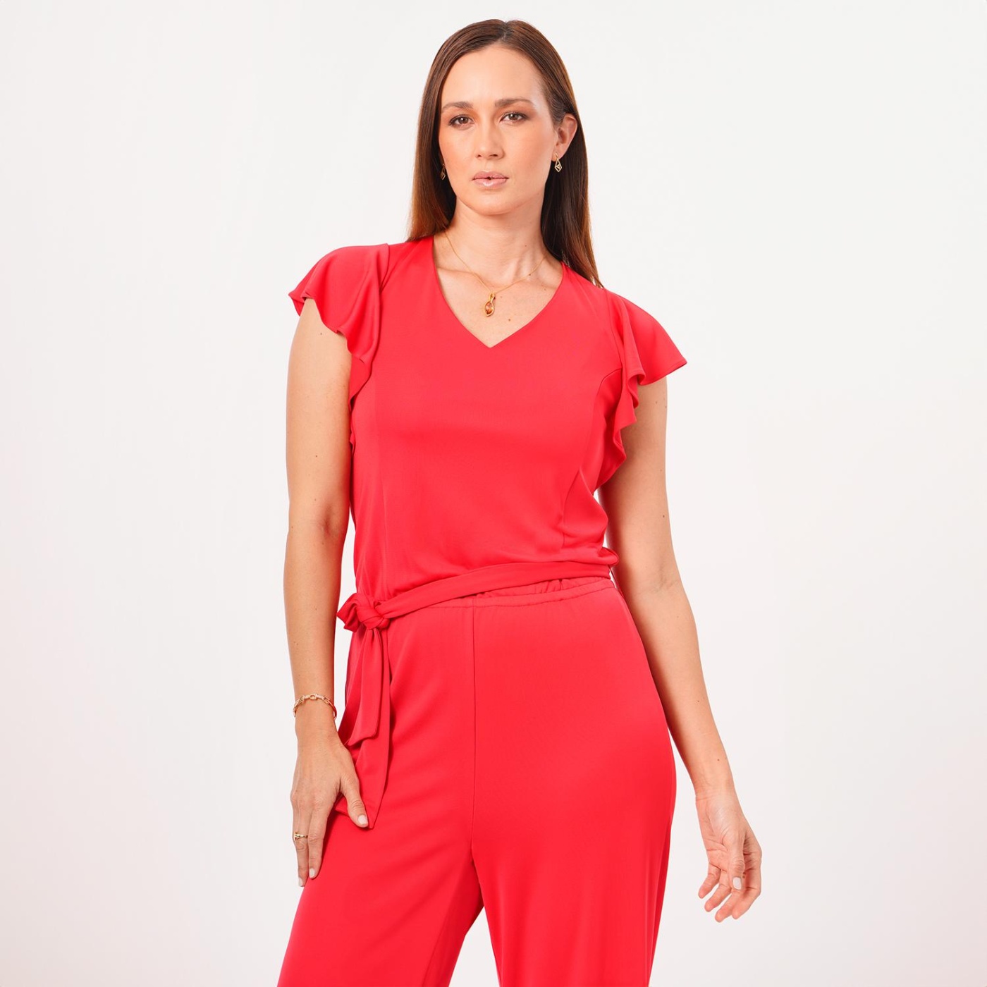 ENTERIZO CEÑIDO MUJER CP MODA COLECCIÓN ROJO FCP24C11EN08RO38 ENTERIZO ...