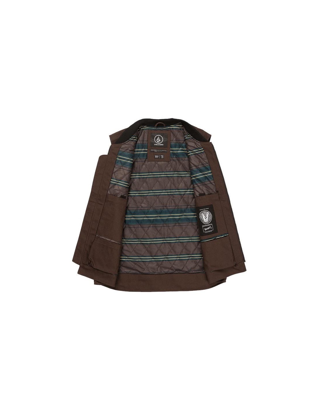 Ripley - CHALECO ALGODÓN HOMBRE VOLCOM MARRÓN SKATE VITALS C PROVOST VEST