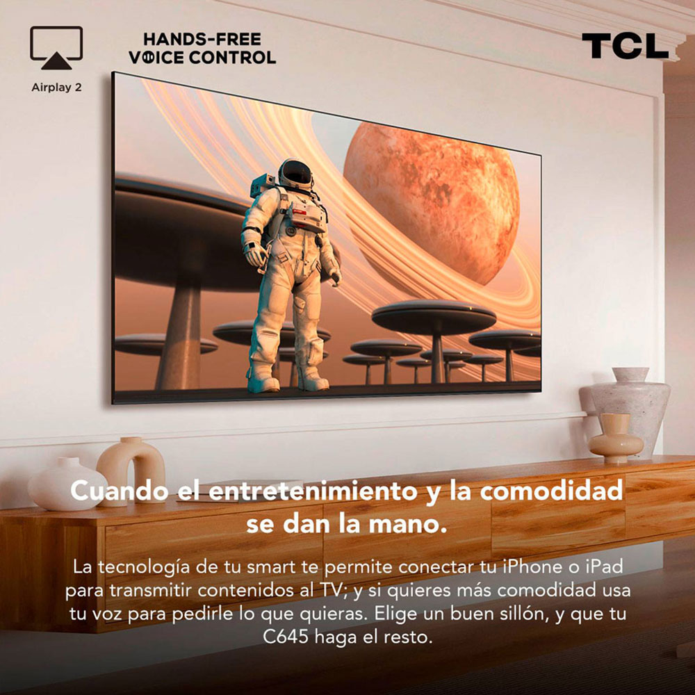 Ripley - TELEVISOR SMART TV TCL QLED 50" 55C645 GOOGLE TV