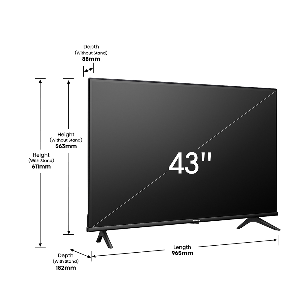 TELEVISOR SMART TV HISENSE FULL HD 43" 43A4K