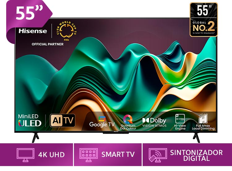 Ripley - TELEVISOR HISENSE 4K ULTRA HD 55” SMART TV 55U6N