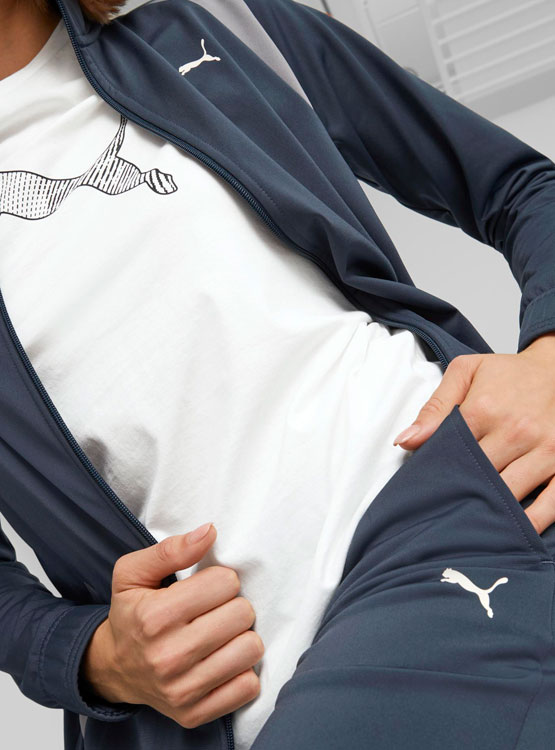 Ripley - BUZO CONJUNTO MUJER PUMA CLASSIC TRICOT SUIT OP 675234 70 AZUL