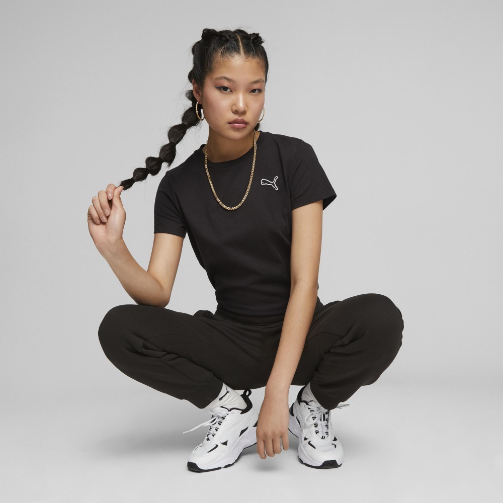 Ripley - POLO MANGA CORTA MUJER PUMA NEGRO 675986 01
