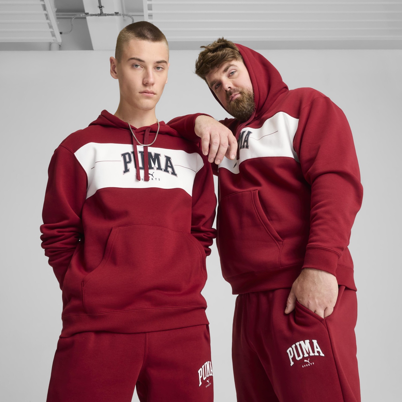 POLERA DEPORTIVA HOMBRE PUMA SQUAD HOODIE FL ROJO