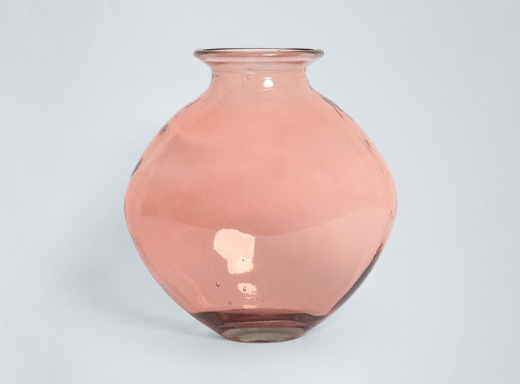 Ripley - FLORERO RIPLEY HOME VIDRIO ROSADO ROSA GLOBO2