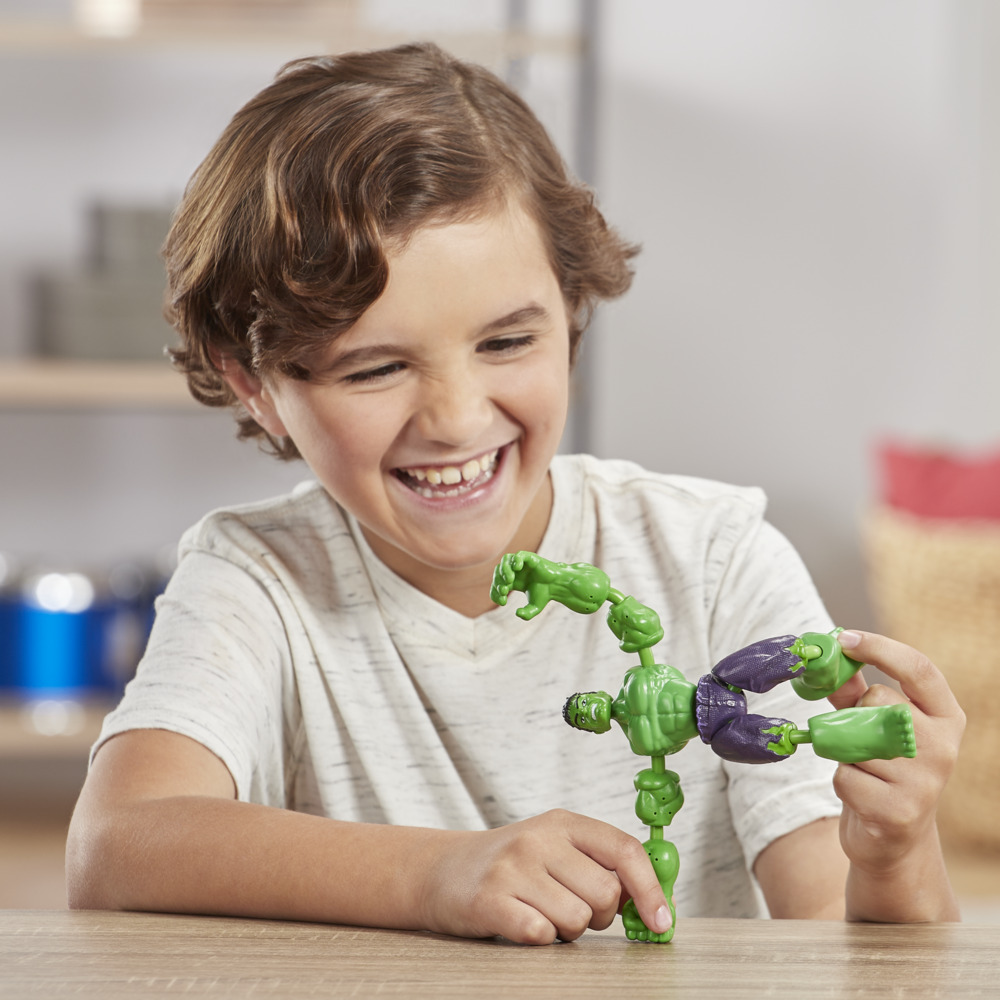 FIGURA DE ACCION AVENGERS E7871 MARVEL BEND AND FLEX FLEXIBLE HULK
