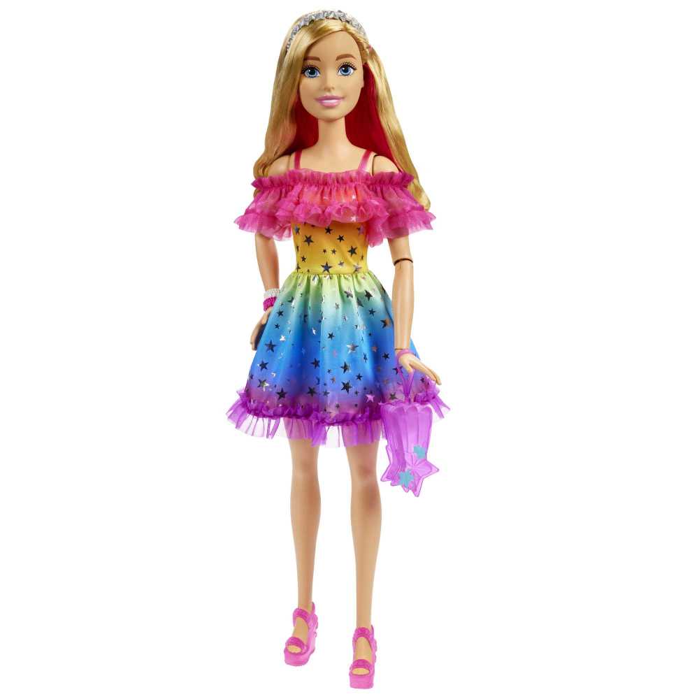 Ripley - MUÑECA BARBIE HJX98 LARGE DOLLS 28" RUBIA ARCOIRIS INCLUYEN ...