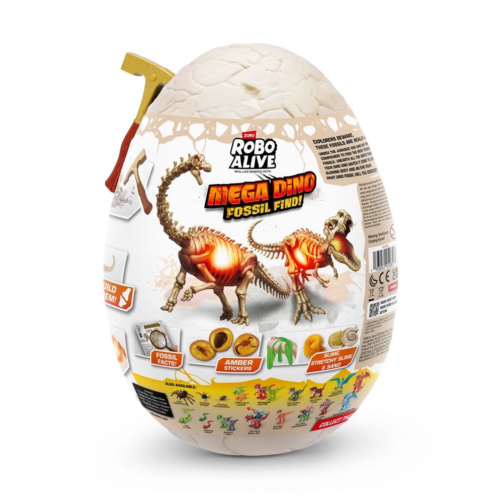 Ripley - FIGURA DE ACCION ROBO ALIVE JUNIOR 71102 MEGA DINO FOSSIL FIND EGG