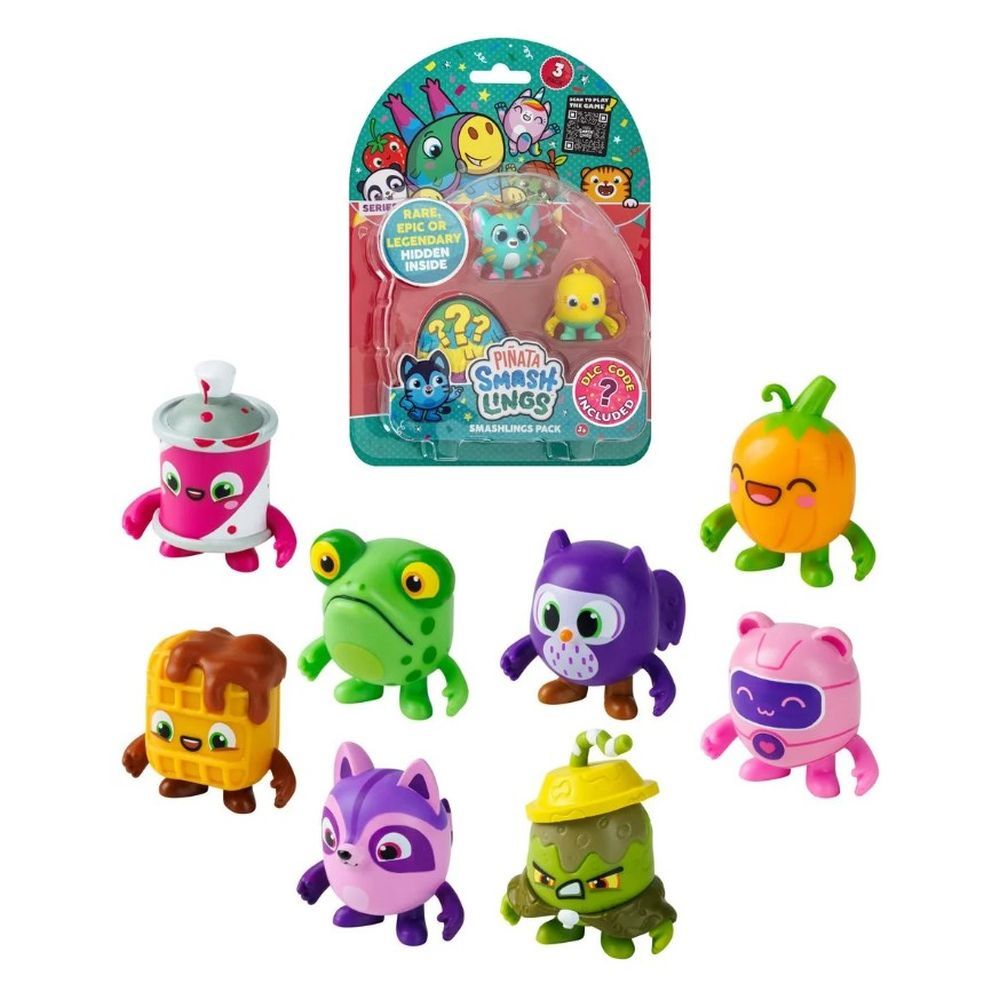Ripley - PACK 3 ROBLOX PIÑATA SMASHLINGS FIGURA ACCION 4CM MODELO ALEATORIO