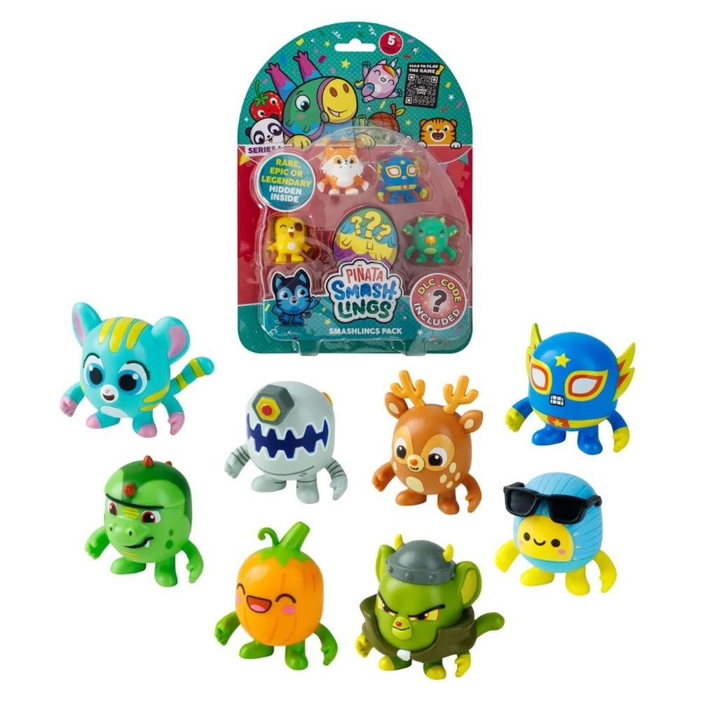 PACK 5 ROBLOX PIÑATA SMASHLINGS FIGURA ACCION 4CM MODELO ALEATORIO