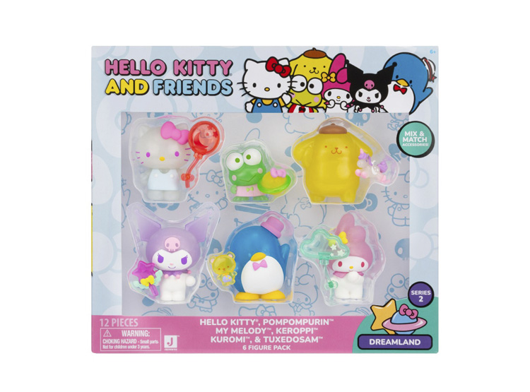 FIGURA HELLO KITTY AND FRIENDS HKT0143-B-PACK X6