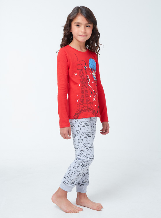 PIJAMA NIÑA MIRACULOUS ROJO LADYBUG BUG-0123