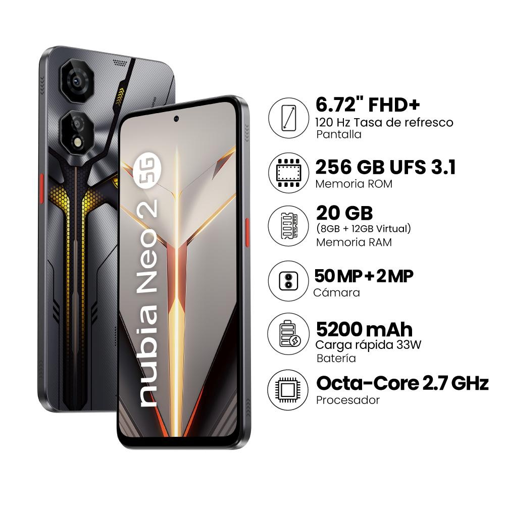 CELULAR ZTE NUBIA NEO 2 256 GB 8GB RAM 50 MP + 2 MP 6.72"