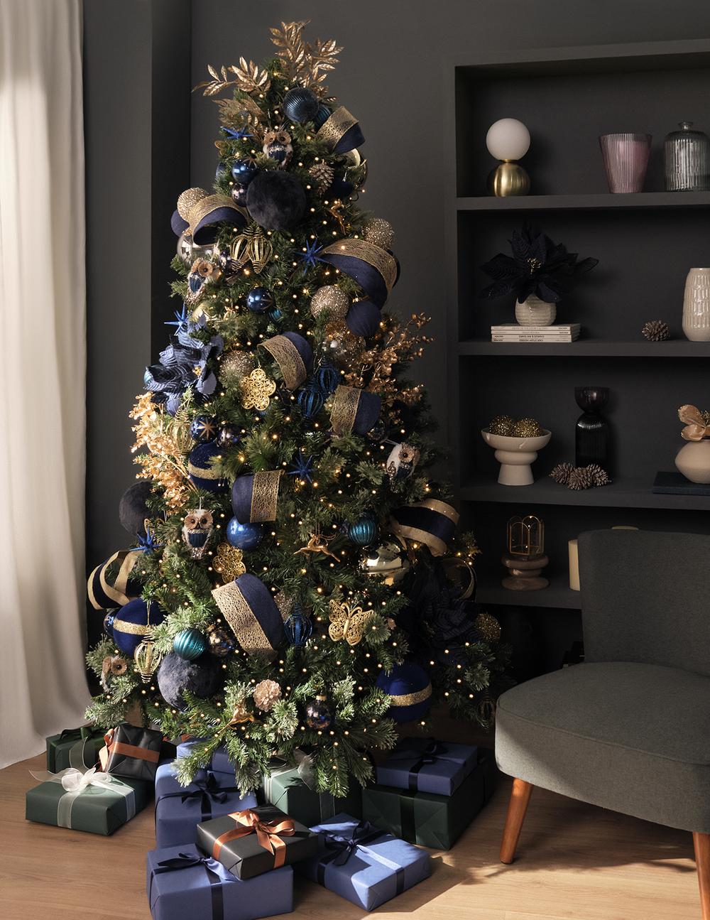 Ripley - ADORNO NAVIDEÑO ÁRBOL RIPLEY HOME ESFERA CASCABEL ORO