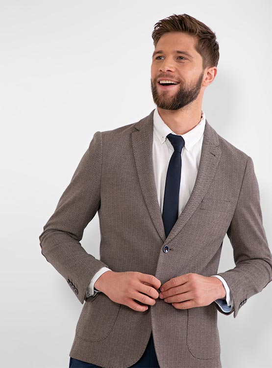 SACO HOMBRE CACHAREL MARRÓN KEIBER 2