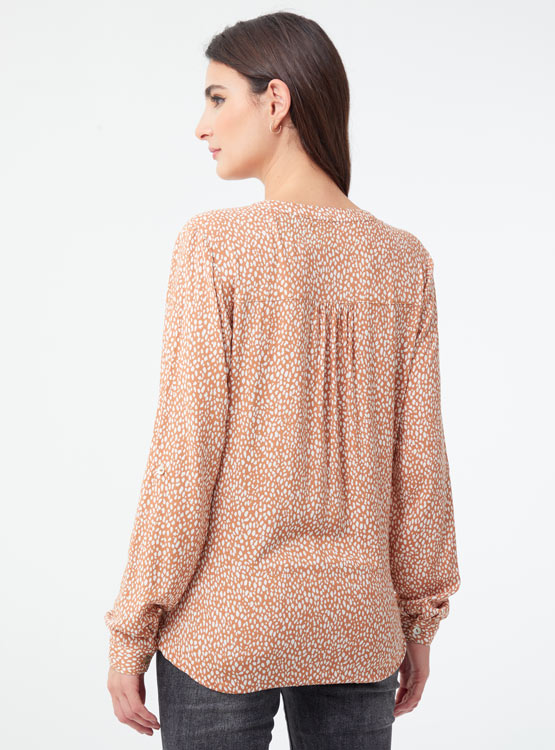 Ripley - BLUSA PRINT MANGA LARGA CON ELÁSTICO NAVIGATA PARA MUJER