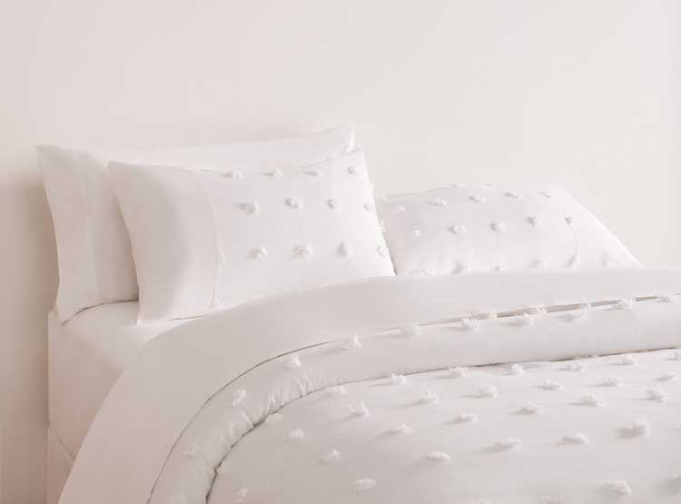 Ripley - EDREDÓN LINETT BEDDING BLANCO 2 PLAZAS BLANCO ESTAMPADO