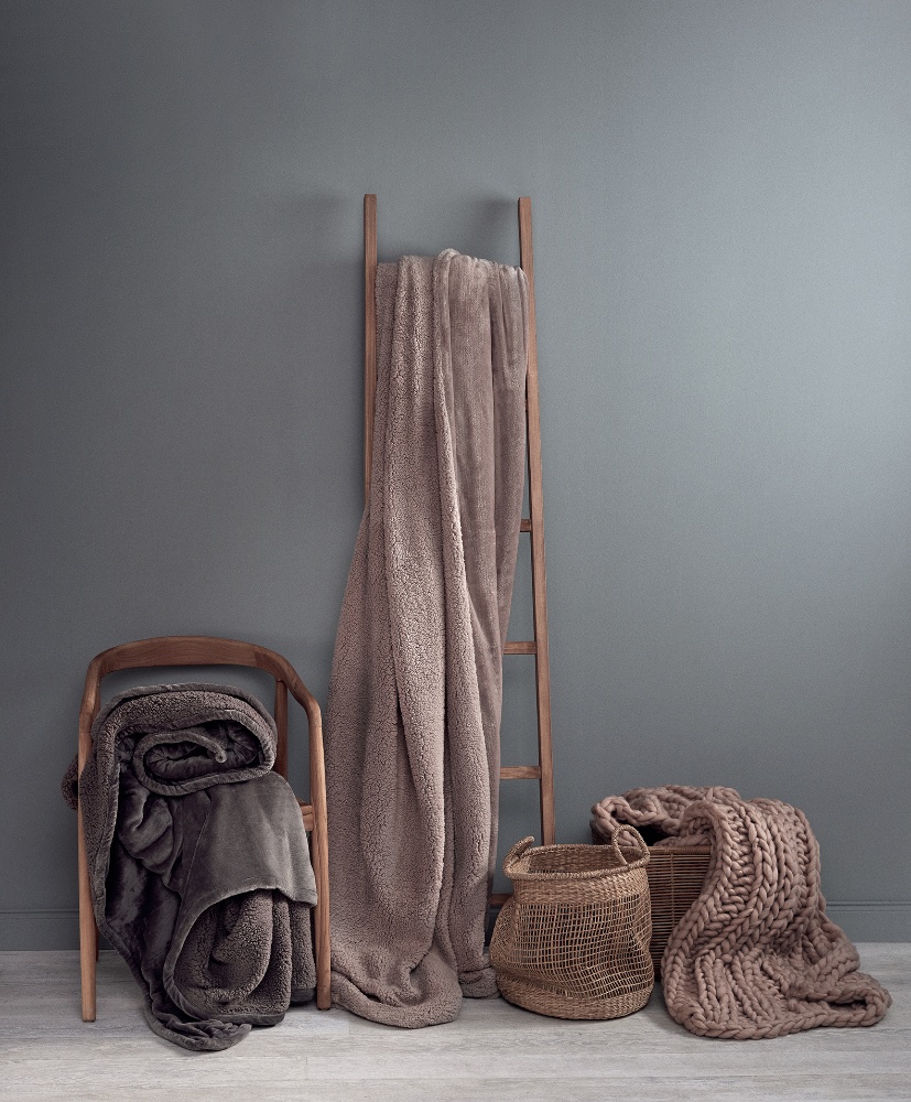 FRAZADA LINETT BEDDING MICROMINK SHERPA 2 PLAZAS GRIS