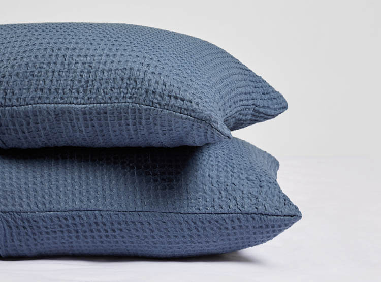 Ripley - FUNDA DE ALMOHADA RIPLEY HOME 50X70 CM AZUL WAFFLE