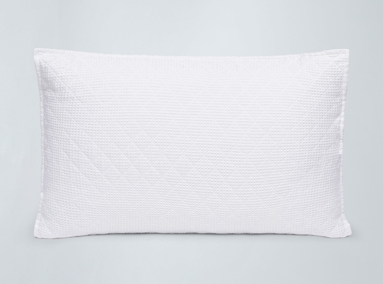 FUNDA DE ALMOHADA CUBRECAMA MAISON LINETT WAFFLE BLANCO 50X70 CM