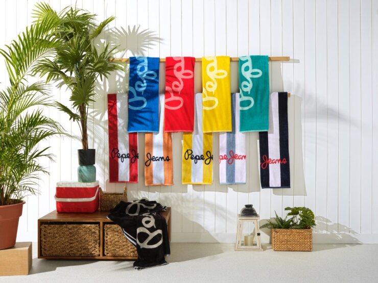 Ripley - TOALLA PLAYA PEPE JEANS JACQUARD ALGODÓN GRAFITO 180X100 CM