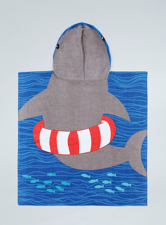 Ripley - TOALLA PLAYA RIPLEY HOME TIBURÓN ALGODÓN AZUL 120X60 CM